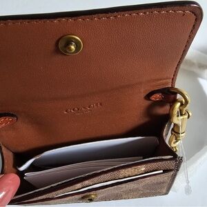 Coach | Bags | Coach Colorblock Coated Canvas Signature Half Flap Card ...